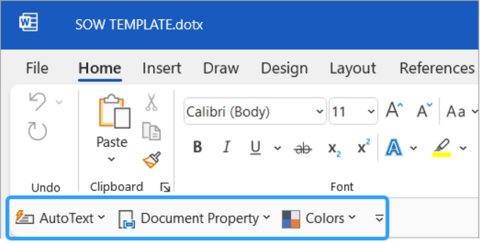 Customize the Quick Access Toolbar in Microsoft Word